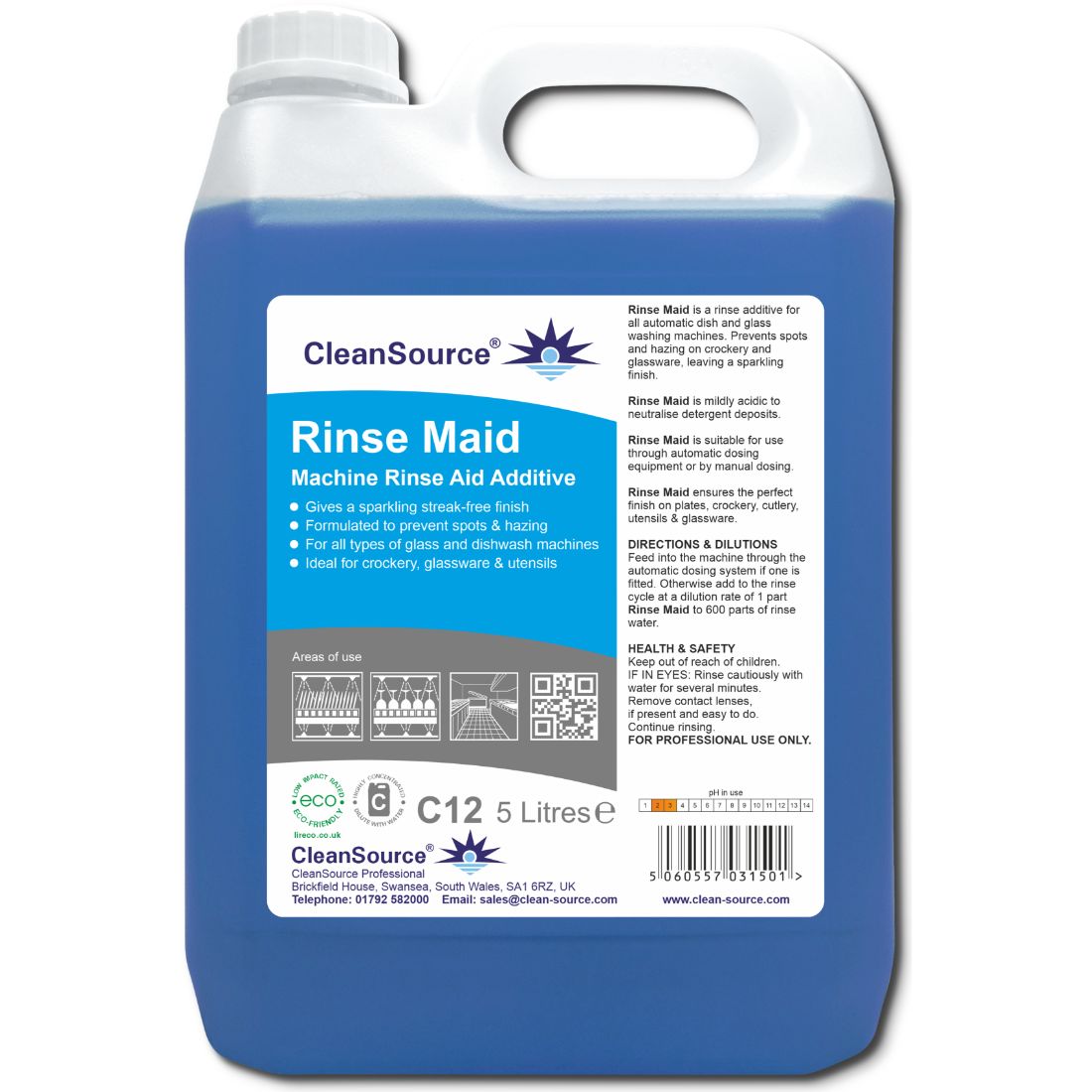 CleanSource® RINSE-MAID Machine Rinse-Aid 5L - JanPal (UK) | Leading ...