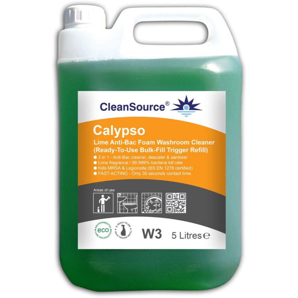 CleanSource® CALYPSO Lime Foam Anti-Bac Washroom Cleaner 5L RTU Refill ...