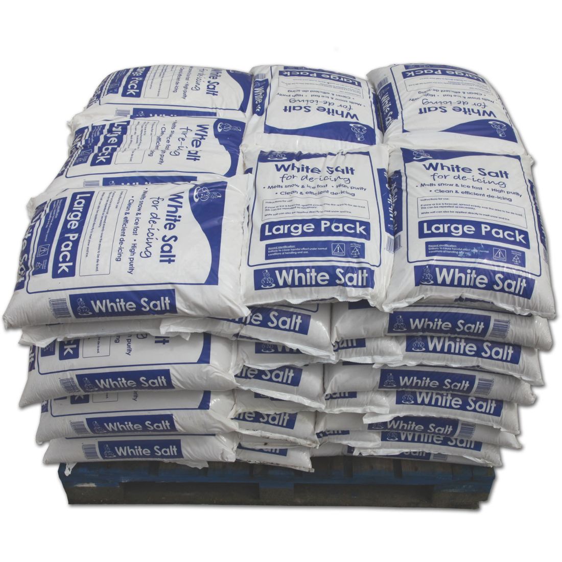Pallet of White Rapid Melt De-Icing Rock Salt 42 x 25Kg Sacks (Tail ...