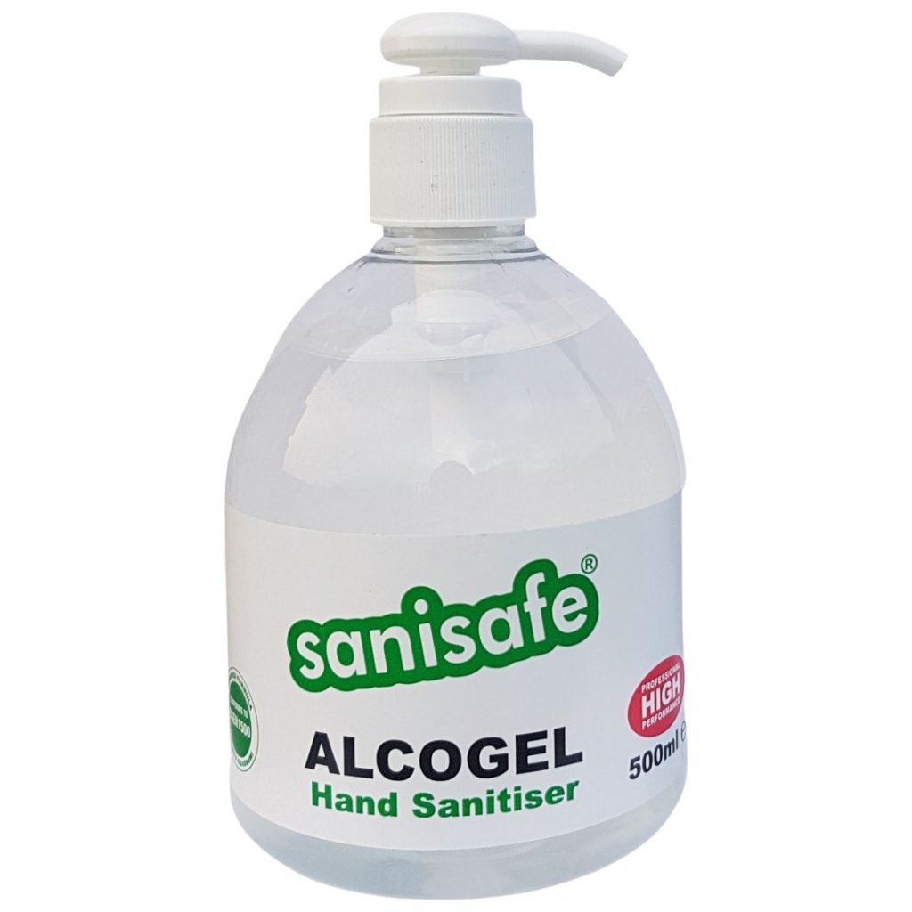 AlcoGel Instant 70% Alcohol Hand Sanitiser Gel 500ml Pump Bottle - JanPal (UK) | Leading ...