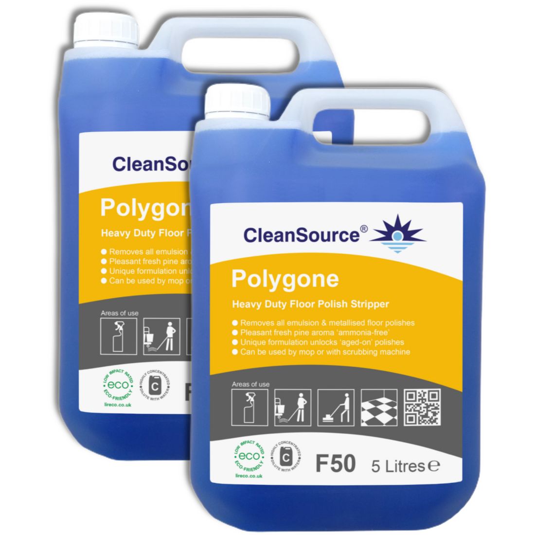 CleanSource® POLYGONE Heavy Duty Floor Polish Stripper (2x5L) - JanPal ...